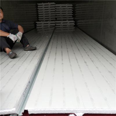 China fast assembly construction 50mm eps sandwich panel with 14kg for warehouse for sale