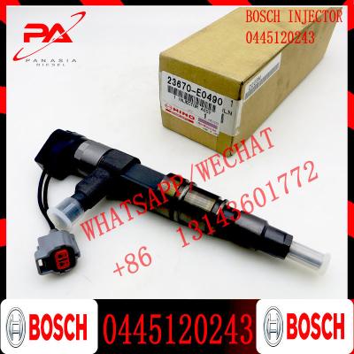China Genuine Original New Common Rail Fuel Diesel Injector 0445120243 For Hino 23670-E0490 23670E0490 for sale
