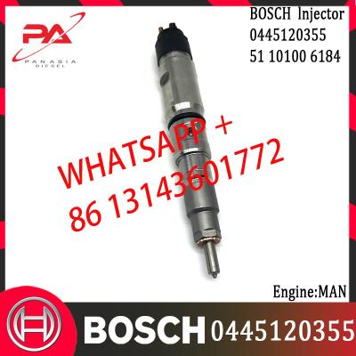 China Inyector común diesel original 0445120353 del carril 0445120354 0445120355 para el HOMBRE 51101006180 51101006184 en venta