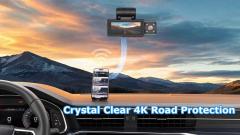 Truck 3 Channel Dashcam Front 4K Cabin Rear 1080P WiFi GPS