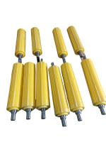 China Wear Resistant PU Polyurethane Coating Roller 90 A Shore For Conveyor System for sale