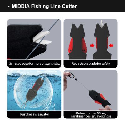 Cina MIDDIA Tagliatore di filetto di pesce Tagliatore di tagliatori con forbici a guinzaglio retrattile PP Maniglia inclusa in vendita