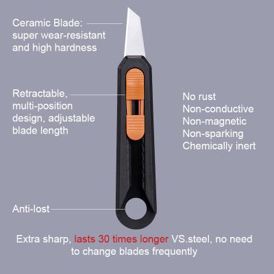 Cina OEM Taglio carta portatile MIDDIA coltello utilitario con bordo a denti di sega e maniglia in PP in vendita