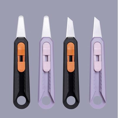 Cina Colorato MIDDIA Mini Box Cutter Ceramica coltello utensile con serragno bordo manico coltelli in vendita