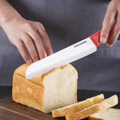 Cina Colore Manico Custom Ceramica coltello per il pane per taglio di frutta da MIDDIA posate da cucina in vendita