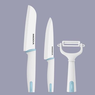 Cina Materiale della lama del coltello Ceramica MIDDIA 3-piece Zirconia Ceramica Cuffie da cuoco Set con peeler in vendita