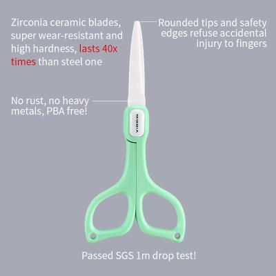 Cina Materiale per la lama da 2 pollici di ceramica per la scrittura Materiale per il taglio della carta da zirconia Piccole forbici in vendita