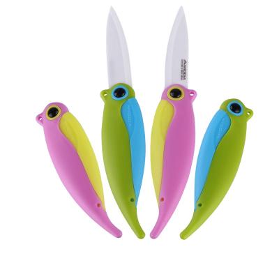 China Zirconia Keramiek Blade MIDDIA Keramische papegaai Mini Messen Pocket vouwbaar Fruit Messer for sale