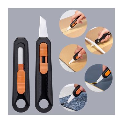 China MIDDIA Mini Box Cutter Faca de bolso personalizada com lâmina de zircônio e logotipo de impressão à venda