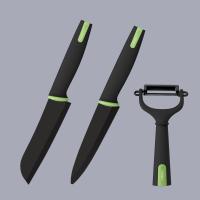 China 3 Piece Ceramic Knife Set Zirconia Blade 5 Inch 4.5 Inch Peeler Kitchen Knives for sale
