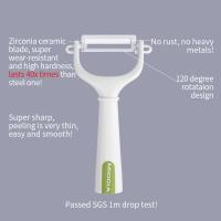 China Zirconia Ceramic Fruit Peeler 14.1 cm MIDDIA Non Rust Ergonomic Kitchen Peeler for sale