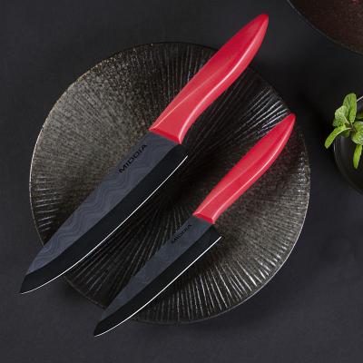 China Keramische Black Chef Knife en Paring Set voor Keuken Global Knife Set OEM MOQ 2000PCS for sale