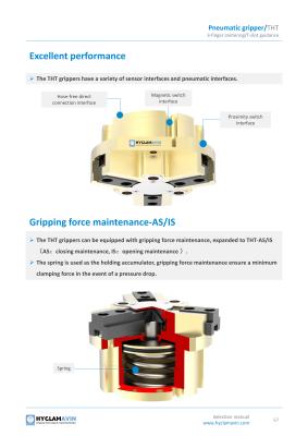 China Pneumatic Parallel Gripper 3 Jaw T Slot Robot Eoat Gripper THT-A for sale