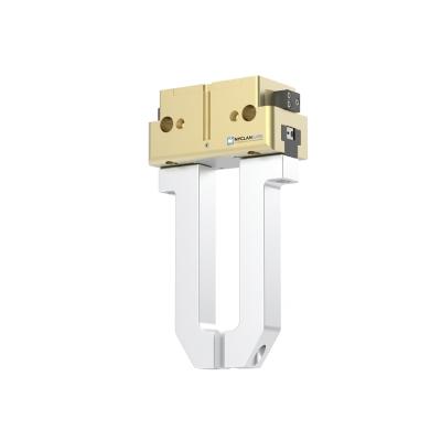 China Operating temperature range minus 10 degrees Celsius to 60 degrees Celsius pneumatic angular clamp providing angular jaw movement for fixture clamping for sale