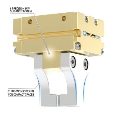 China Port Size 1/8 Inch Pneumatic Angular Gripper With Standardized Mounting Holes and Angular Jaw Movement Designed for Automated Handling for sale