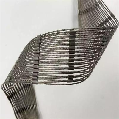 Китай Sus304 316 Гибкая металлическая сетка из металлической веревки с резьбой 50 ммx50 мм продается