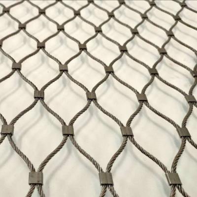 China 70% Opening Area Zoo Ferrule Wire Rope Mesh For Corrosion Resistant Applications for sale