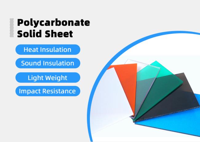 Close-up of polycarbonate sheet surface