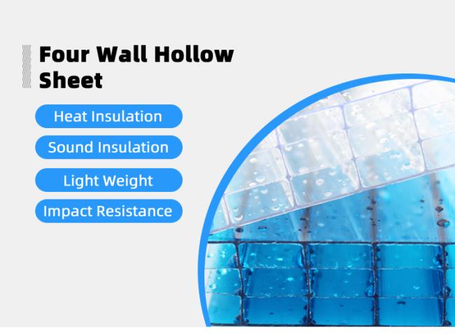 Polycarbonate hollow plate close-up