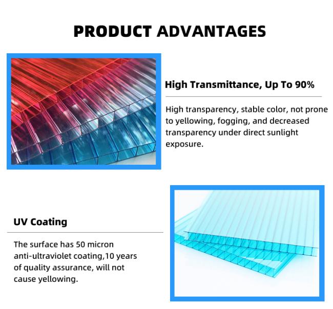 Polycarbonate sheet installation example