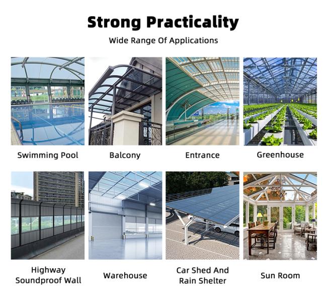 Polycarbonate sheet applications