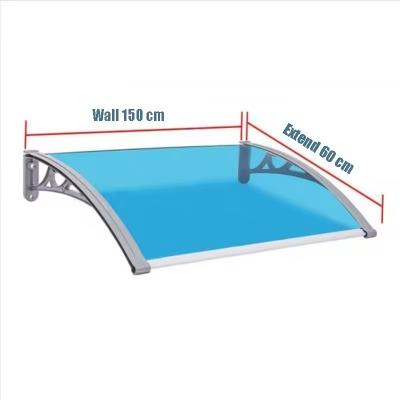 China Anti UV Polycarbonate Outdoor Awning Canopy Lightweight Poly Carbonate Awning for sale