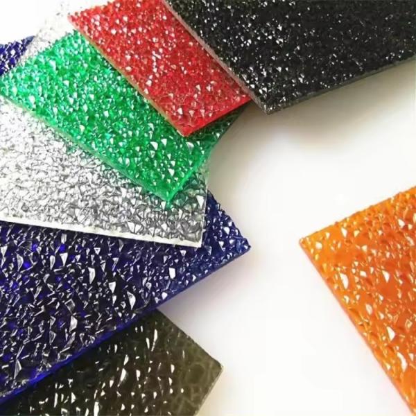 Quality Diamond Polycarbonate Sheet 3mm Embossed Polycarbonate Sheet UV Protection for sale
