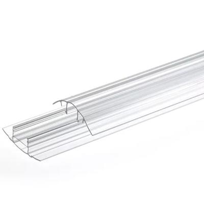 China Customized Polycarbonate Sheet Accessories Extruded Type Polycarbonate Panel Connectors for sale
