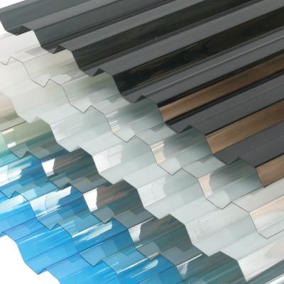 China Transparent Polycarbonate Corrugated Sheet UV Resistant PC Roof Sheet for sale