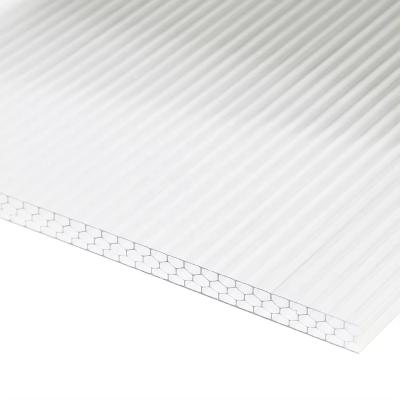 China 10 jaar garantie UV coated Best Choice Type Multiwall 20mm Polycarbonate dak X Triple Pc Hollow Sheet Triple Wall Polycarbonate Te koop