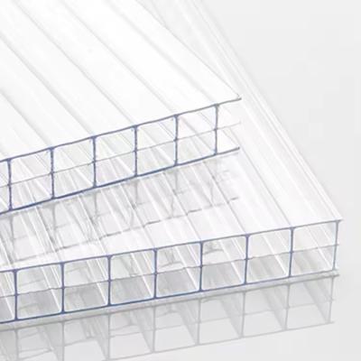 China Transparent 8mm Hollow Twin Wall Polycarbonate Sheet / PC Hollow Sheet / Polycarbonate Hollow Sheet Polycarbonate Hollow Chamber for sale