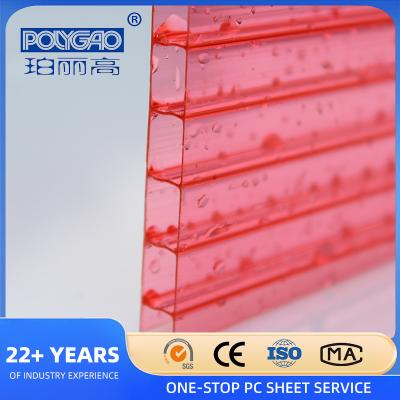 중국 폴리카보네이트 홀 로프 시트 단순 처리 및 설치 블루 폴리카보네이트 홀 로프 시트 / PC 시트 쌍벽 폴리카보네이트 그녀는 판매용