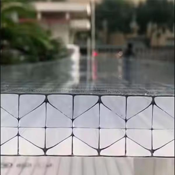 Eco Friendly X Structure Polycarbonate Sheet Multiwall 32mm UV Protection
