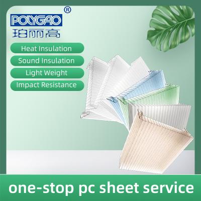 Cina Composite Co-estrusione U-bloccaggio di policarbonato facciata a forma di U pannello di muro di tenda Splicing pannello di luce solare personalizzato in vendita