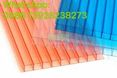 China 8MM 10MM 12MM Polycarbonate Cellular Roof Panel Material Transparent Polycarbonate Hollow Sheet for Greenhouse for sale