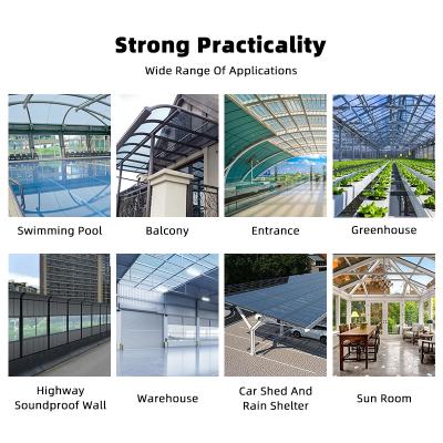 China 4mm Clear Polycarbonate Solid Sheet with More Than 5 Years Warranty and 3D Model Design for Noise Barrier and Greenhouse Building for sale