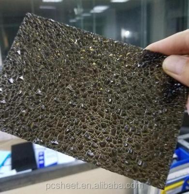 China UV Resistant Coating PC Particle Sheet Scratch Resistant Surface Polycarbonate Embossed Endurance Board for sale
