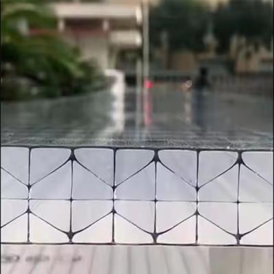 China Impact-resistant X-type Multi-layer Polycarbonate Sheet X-shaped Structure Solar Board for Wall Panel for sale