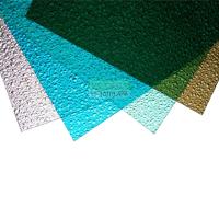 China Poly Carbonate Plastic Embossed Sheet Embossed PC Sun Sheet Diamond Patterned Matte Opaque Endurance Panel for sale