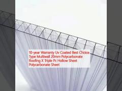 Vier wand polycarbonaat plaat 16mm-32mm PC holle plaat voor scheidingsbord