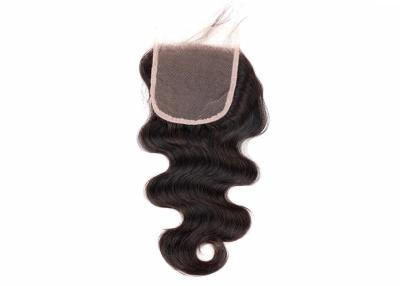 Cina Chiusura umana del pizzo delle trame 4 * 4 del corpo di Wave di estensioni regolari dei capelli per le donne di colore in vendita