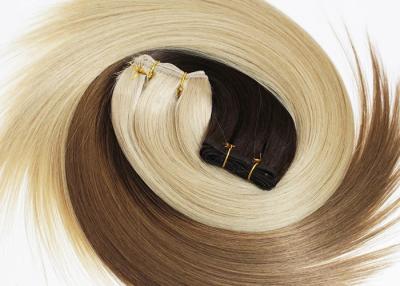 China No Tangle European Human Hair Extensions Double Drawn Hair Wefts Extensions for sale