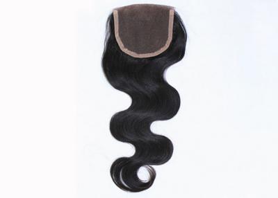 Cina Chiusura rimbalzante della parte anteriore del pizzo dei capelli umani del nero 100 duratura senza nodi o pidocchi in vendita