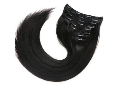 Cina Clip peruviana vergine dei capelli umani di estensioni 100 dei capelli in Wave diritto serico morbido in vendita