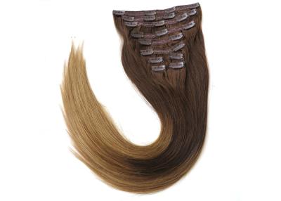 Cina Clip peruviana vergine dei capelli umani di estensioni 100 dei capelli in Wave diritto serico morbido in vendita
