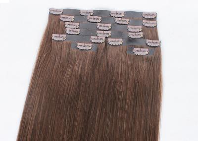 China Unprocessed Gold Clip In Hair Extensions 220g Smooth Double Drawn 7A Grade for sale
