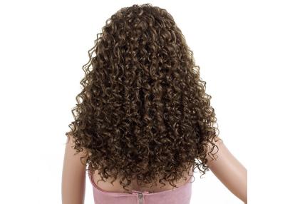 Cina Testa nera africana di esplosione del rotolo di colore dei capelli delle parrucche piene vergini naturali del pizzo piccola in vendita