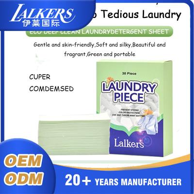 China Phosphates Free Laundry Detergent Sheets Delicate Fabrics Liquidless Detergent Sheets for sale