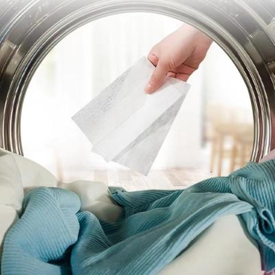 China Customized Fabric Softener Washer Sheets Light Weight And Compact Dryer Softener Sheet for sale