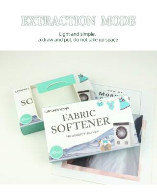 China Customized Fabric Softener Washer Sheets Light Weight And Compact Dryer Softener Sheet for sale